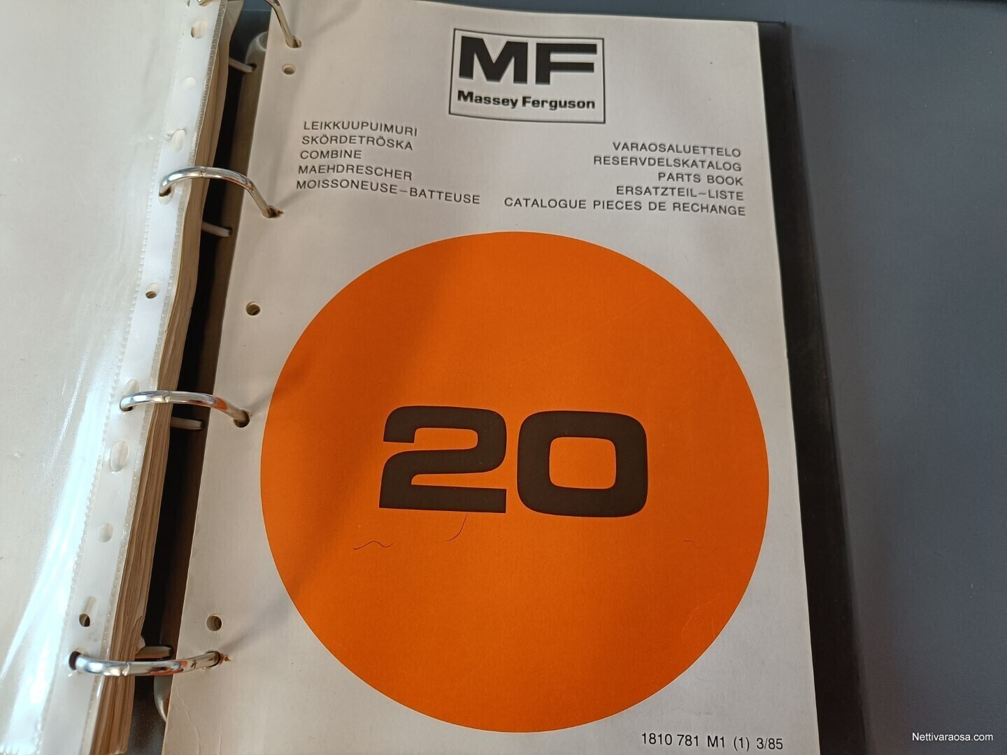 Nettivaraosa - Massey Ferguson 20 PUIMURIN VARAOSAKIRJA - Leikkuupuimurin varaosakirja - Vehicle ...