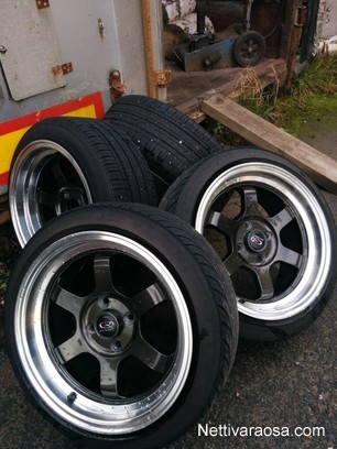 Nettivaraosa - Rota Grid V - leveys 7" & 8", väri gunmetal - Vanteet ...